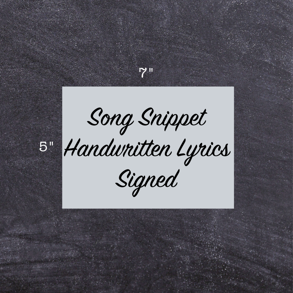 Handwritten Lyric Postcard – Bug Hunter